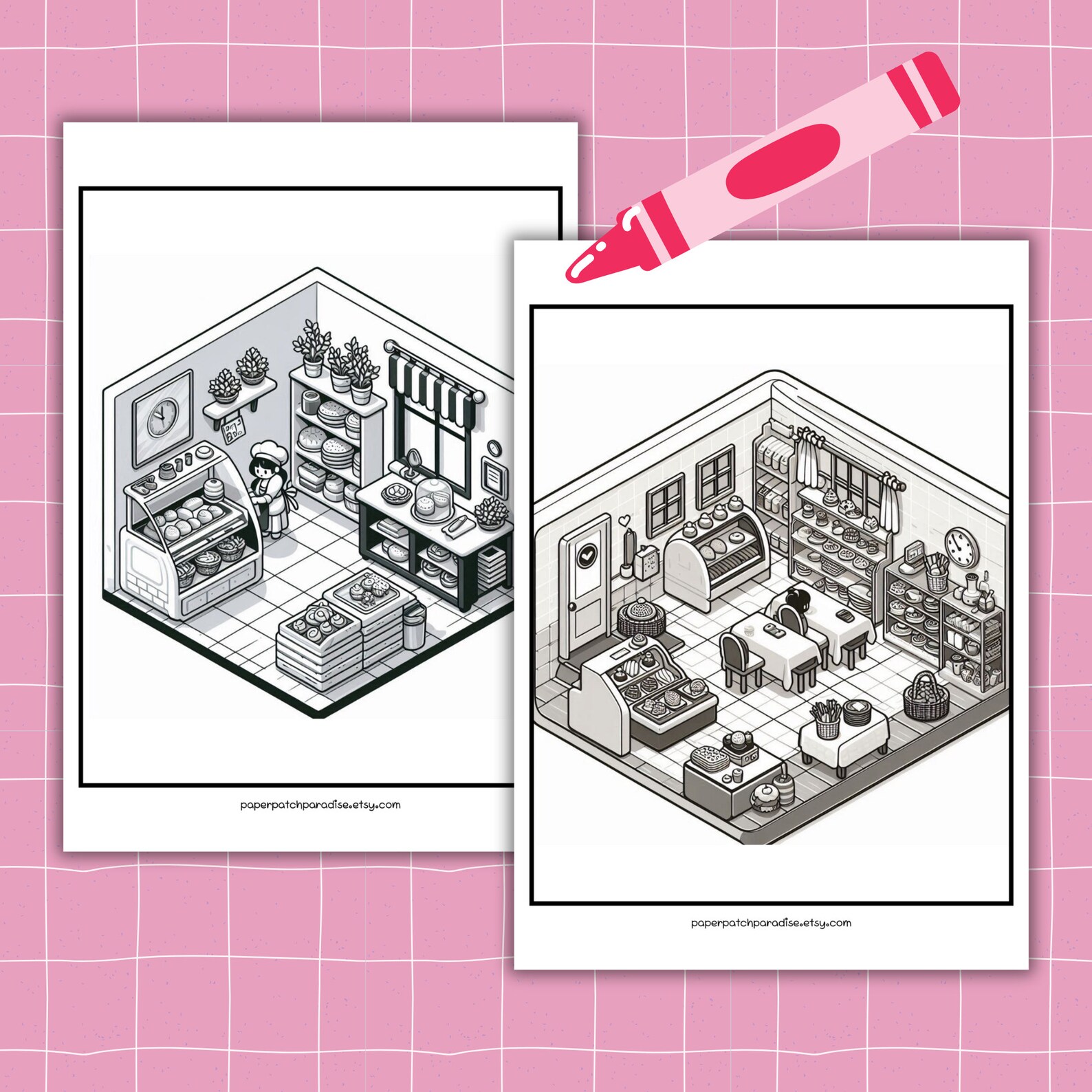 Bakery Shop Coloring Pages Printable Pocket Bakery Coloring Sheets Cute ...