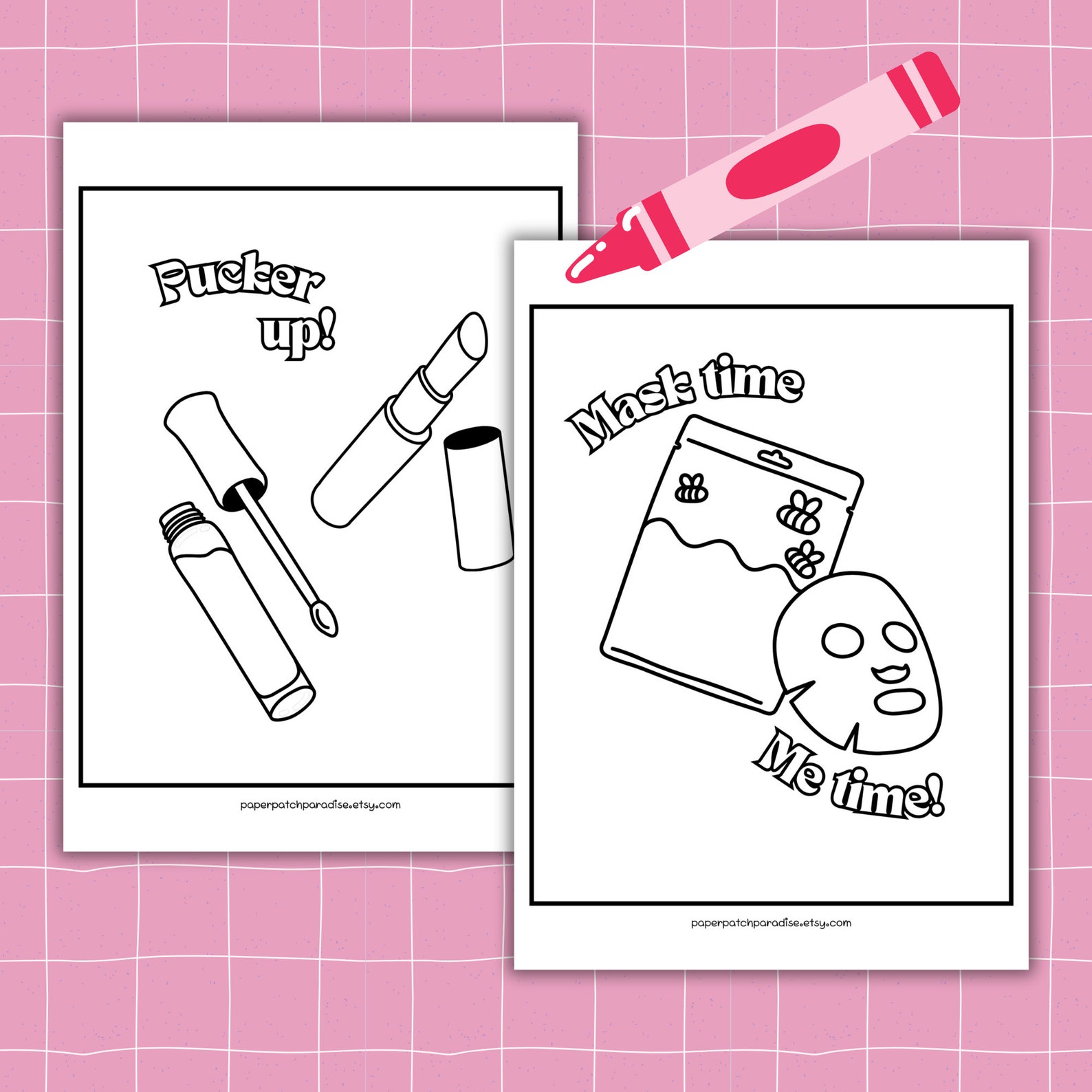 Bold and Easy Cosmetics Coloring Pages Printable Cute Make up Coloring ...