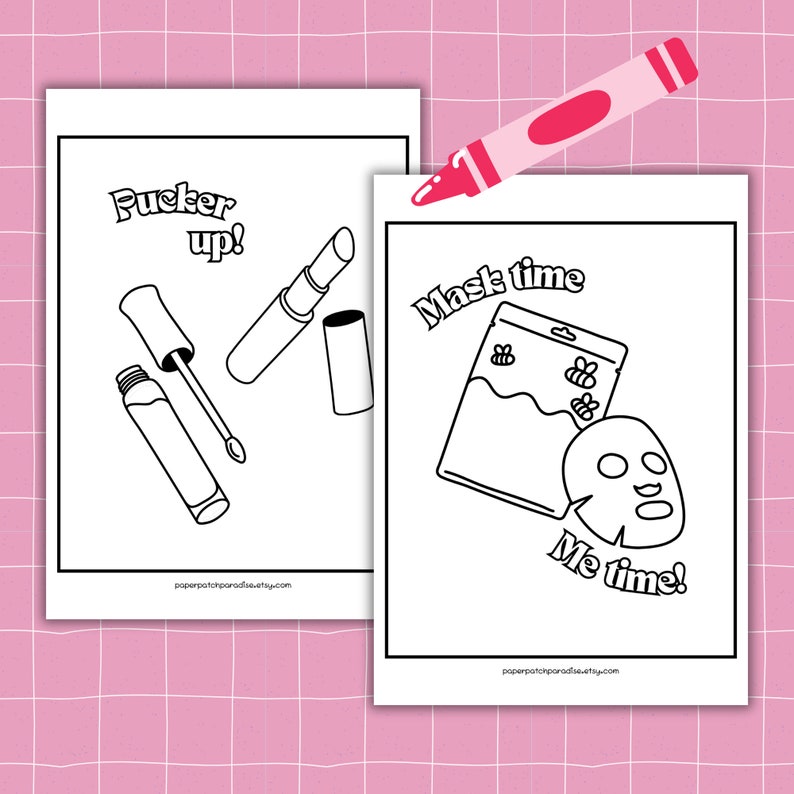 Bold and Easy Cosmetics Coloring Pages Printable Cute Make up Coloring ...