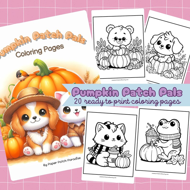 Cute Fall Coloring Pages Printable Pumpkin Patch Coloring Sheets Kids ...