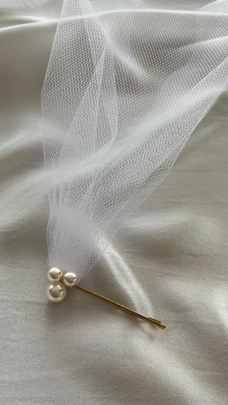 Soft Tulle Bridal Veil Small Veil With Hair Pins Wedding Veil White ...
