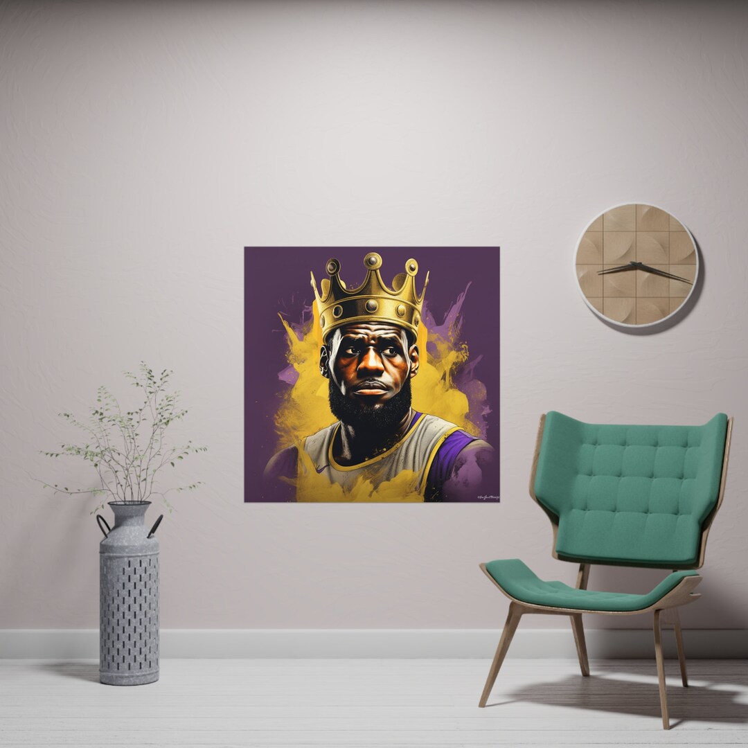 Lebron James Poster Lebron James Print Lebron James Wall Art Basketball ...