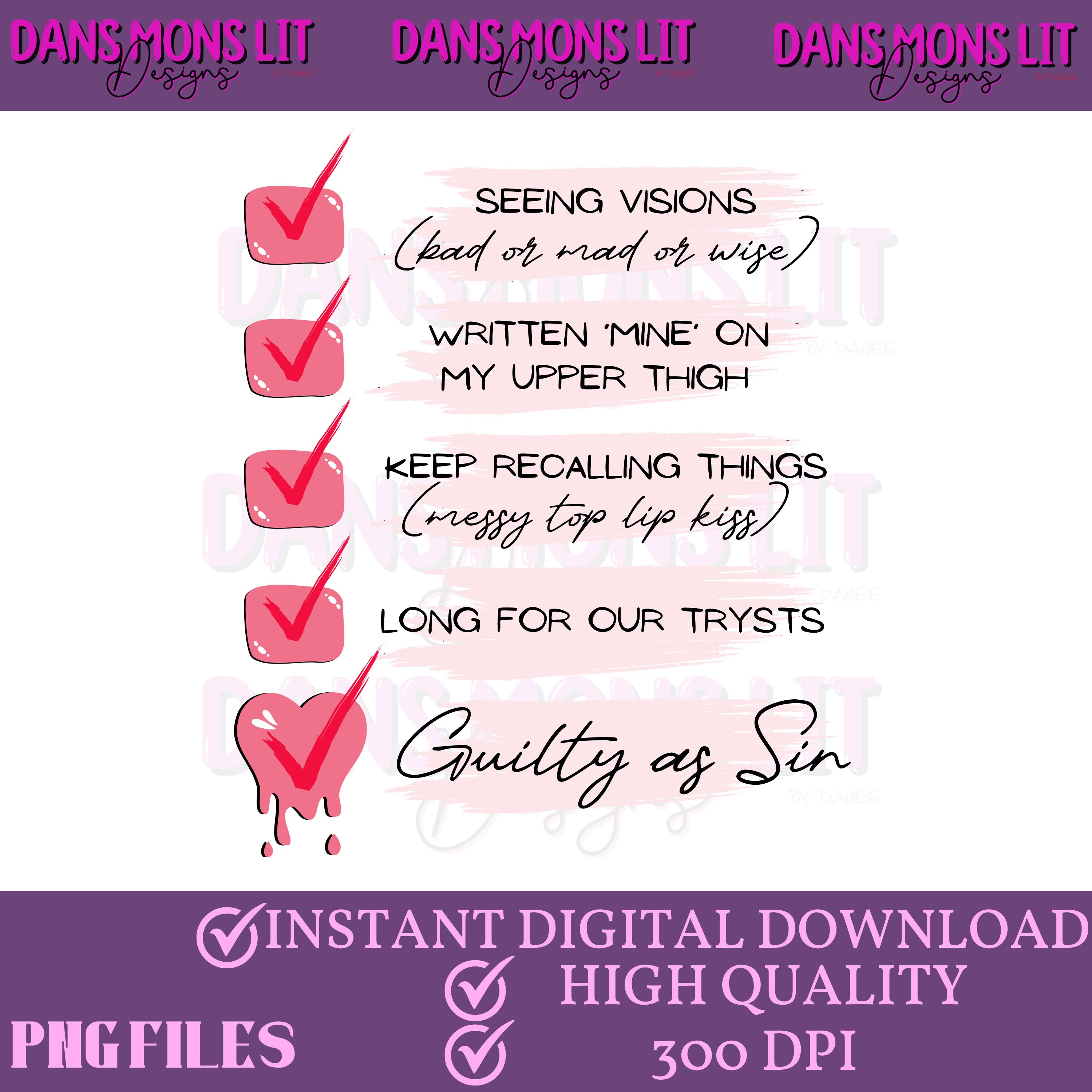 Guilty as Sin Png, Ttpd Svg, Tortured Poets, Lover Checklist,guilty as ...