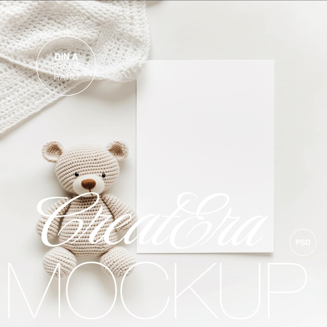 Baby Milestone Card Mockup: A5/A6 Invitation Template (PSD File) - Etsy