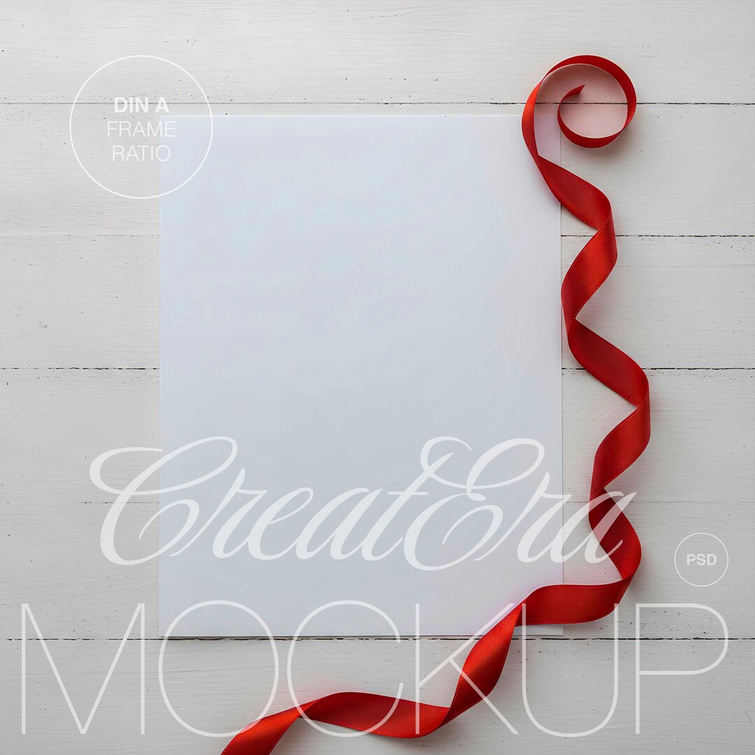 Realistic Paper Mockup: Valentine's Day, A4 A3 Frameless Poster, Flat ...
