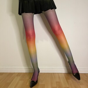 Shipped From London - Rainbow Ombré Tights - Rainbow Colour Tights ...