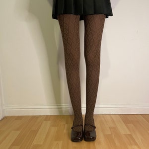 Shipped From England - Brown Patterned Tights - Comfort Tights - Women Patterned Tights - Flying ...