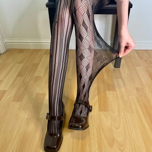 Shipped From England - Black Fishnet Tights With Stars and Stripes ...