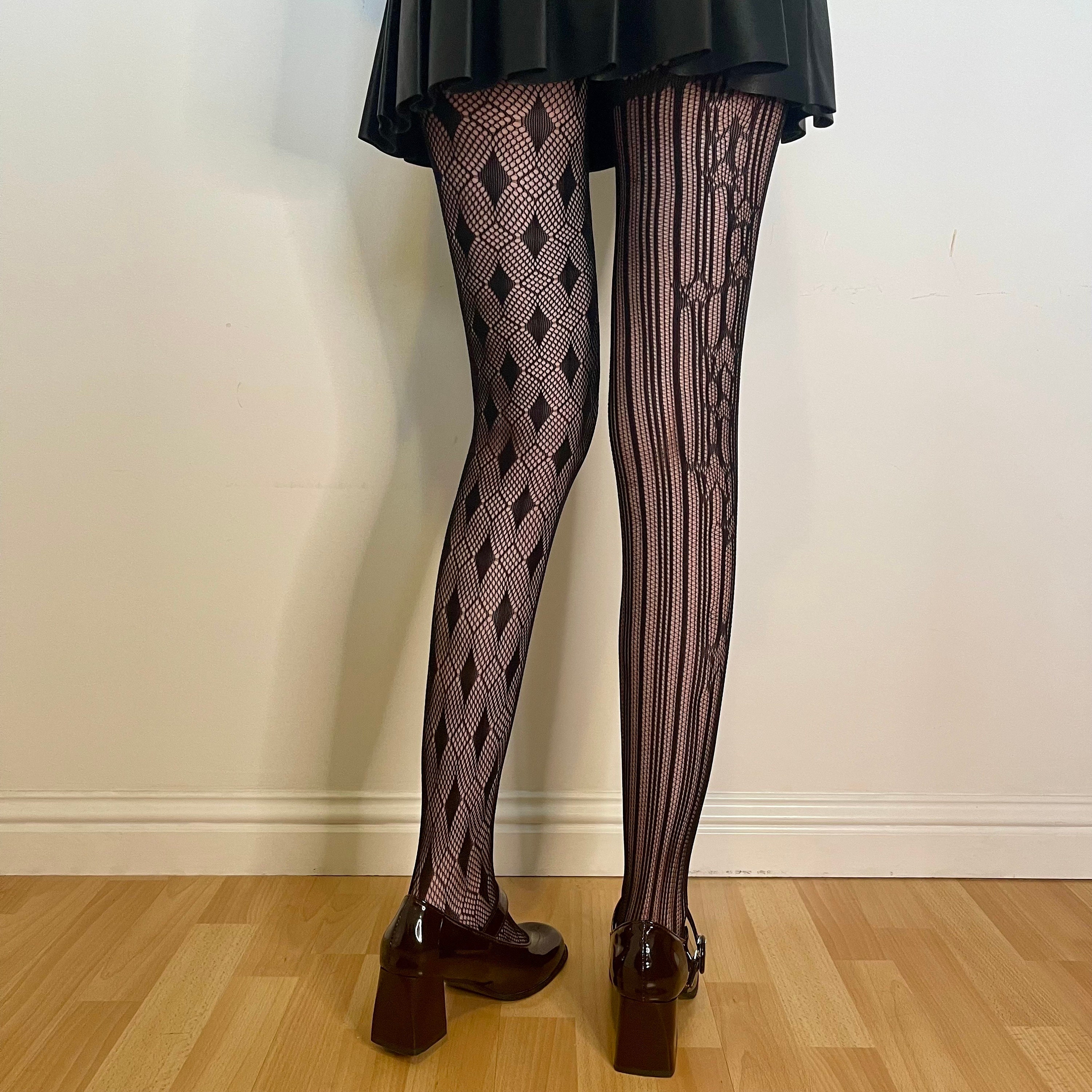 Shipped From England Black Fishnet Tights With Stars and Stripes ...