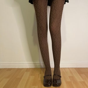 Shipped From England - Brown Patterned Tights - Comfort Tights - Women Patterned Tights - Flying ...
