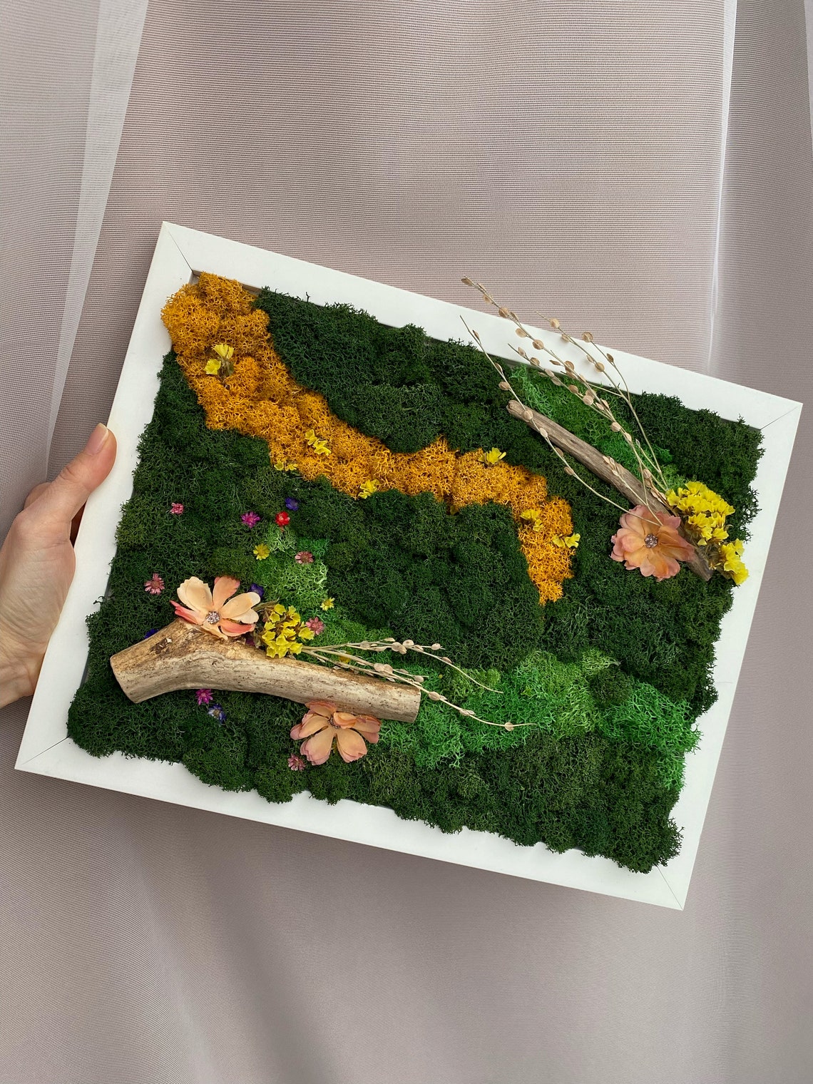 Moss Wall Art | Moss Wall Decor | Preserved Moss Art Framed | Moss No ...
