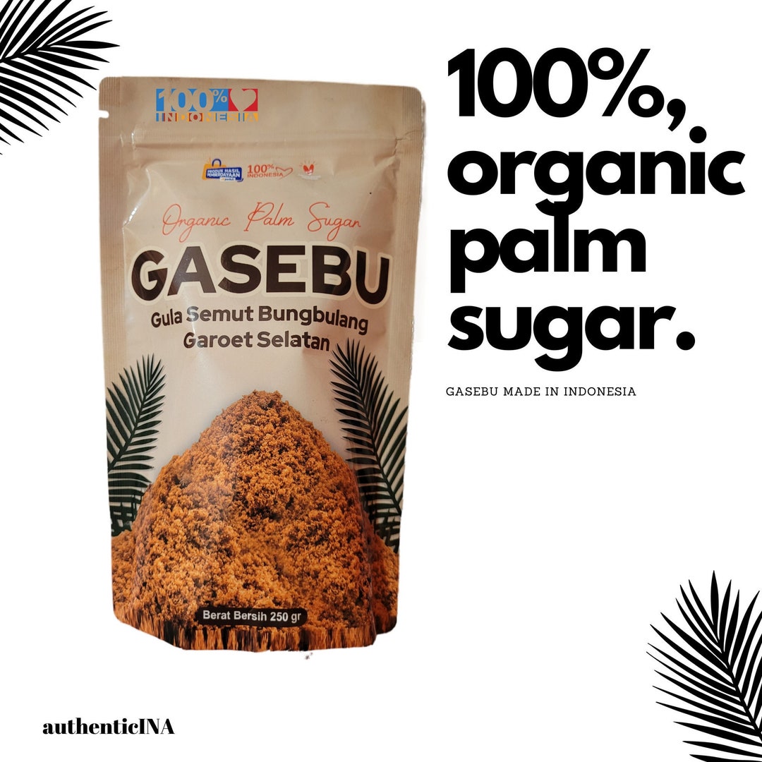 100 % Organic Palm Sugar GASEBU Gula Semut Bungbulang 250g - Etsy