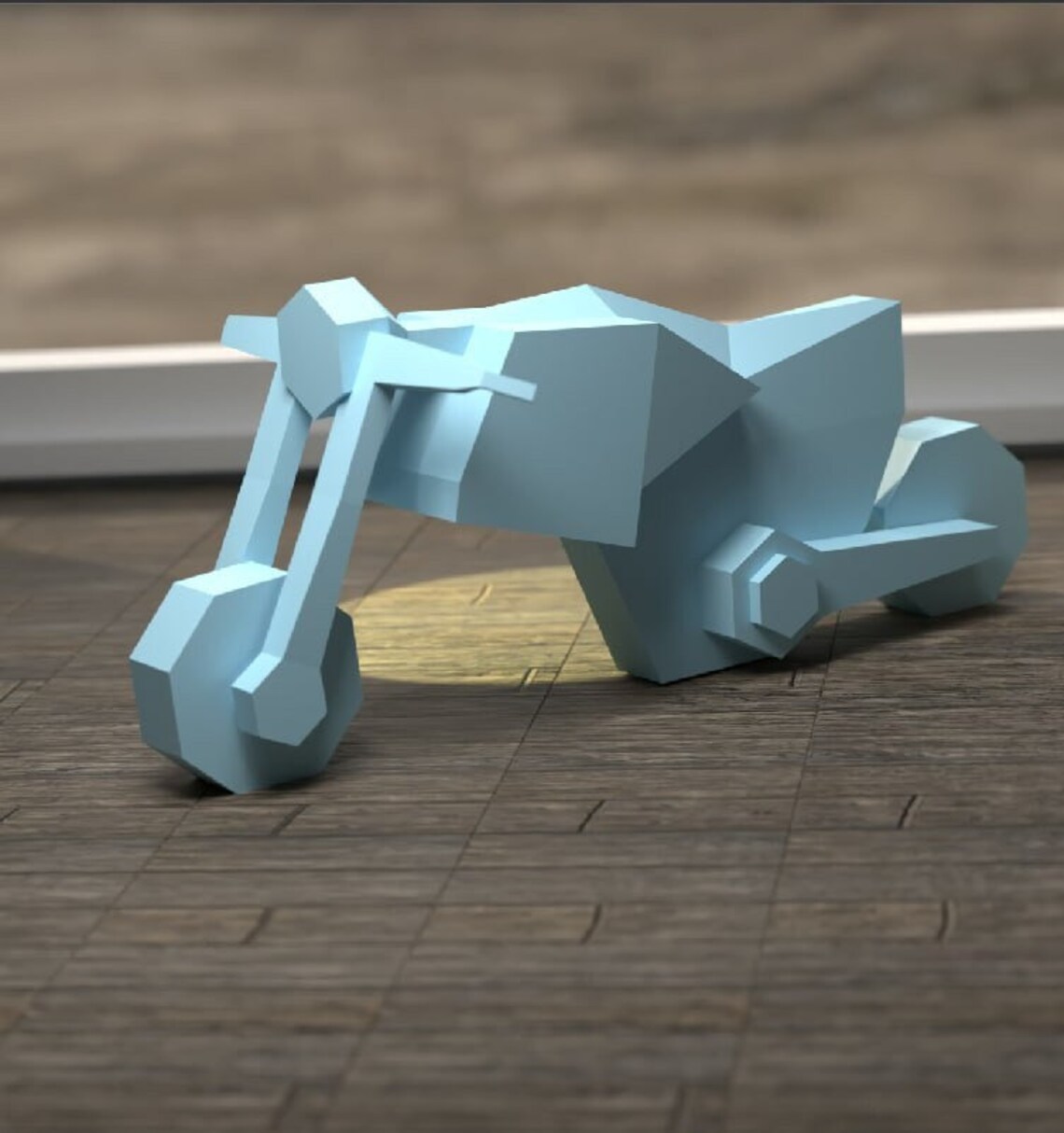 Motorcycle Motorbike 3D Papercraft Template PDF Download Assembly Guide ...