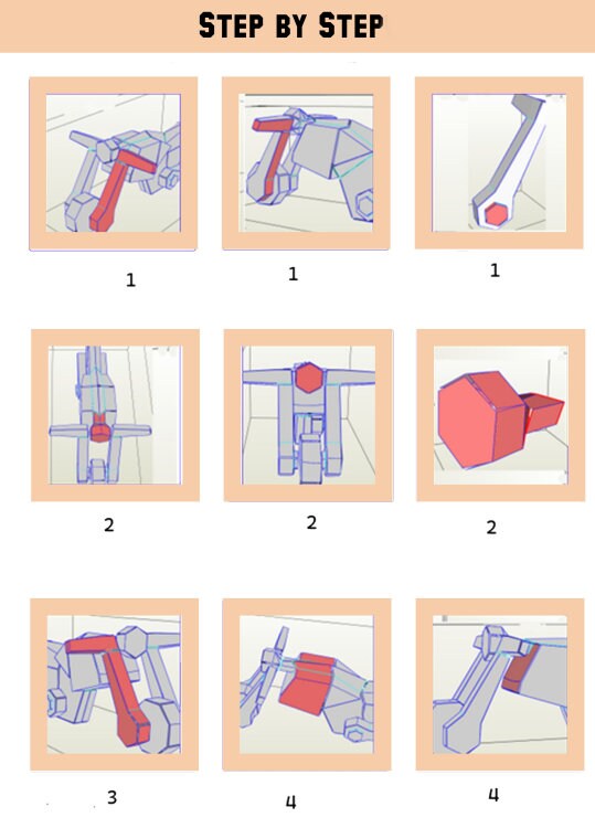 Motorcycle Motorbike 3D Papercraft Template PDF Download Assembly Guide ...