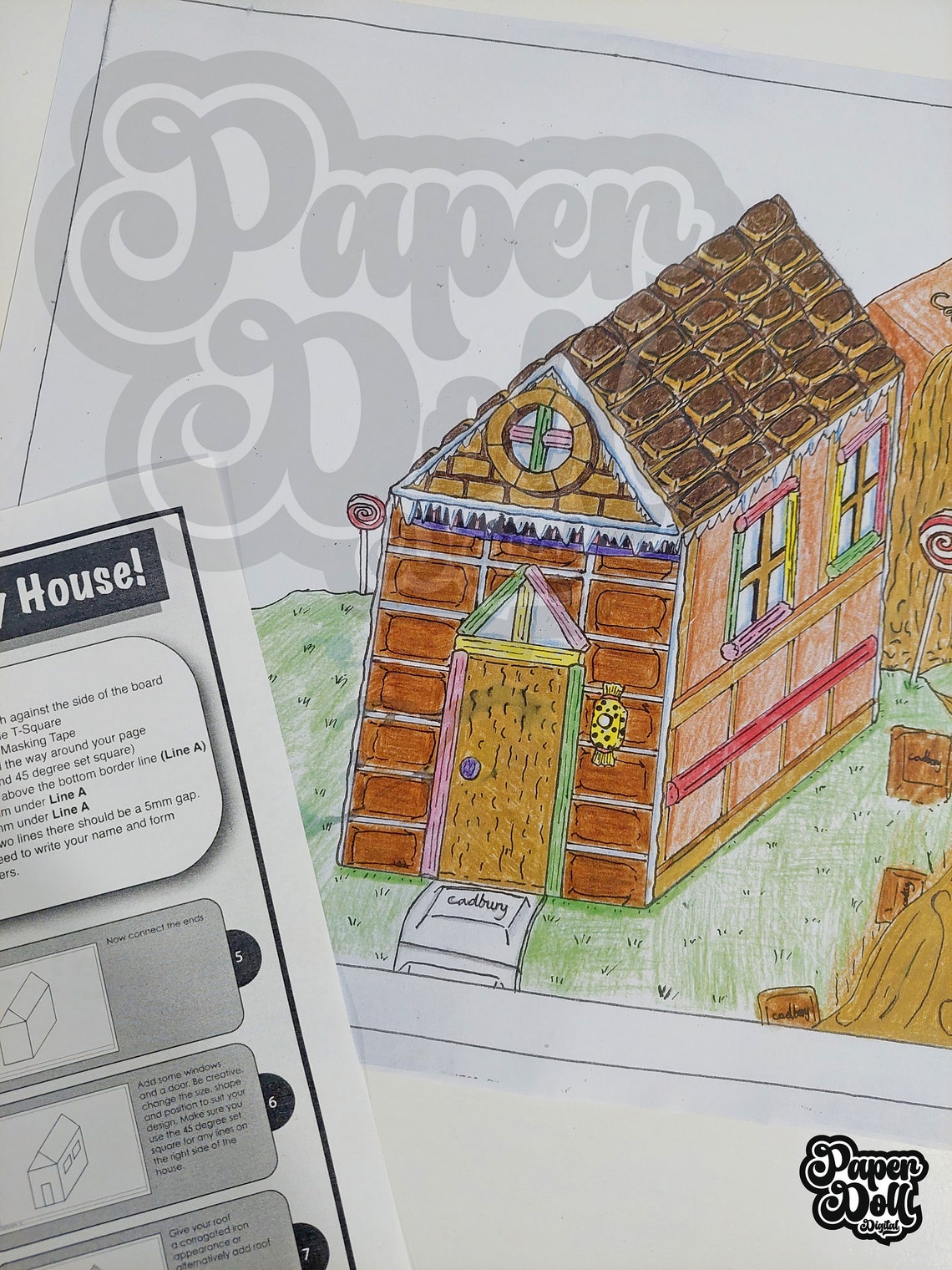 How to Draw a 3D Cubby House Printable Teaching Teacher Resource Art ...