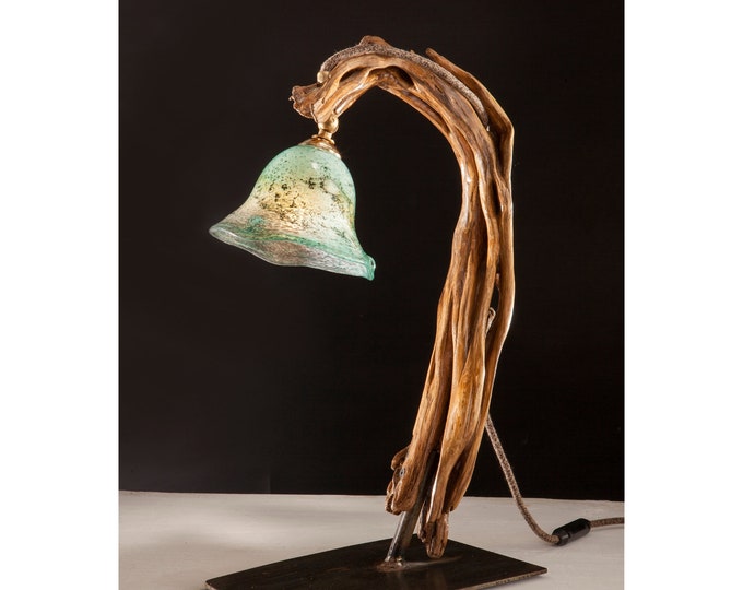 Lantern Style Table Lamp, Wood Craft Lamp and Rice Paper, Wooden Table ...