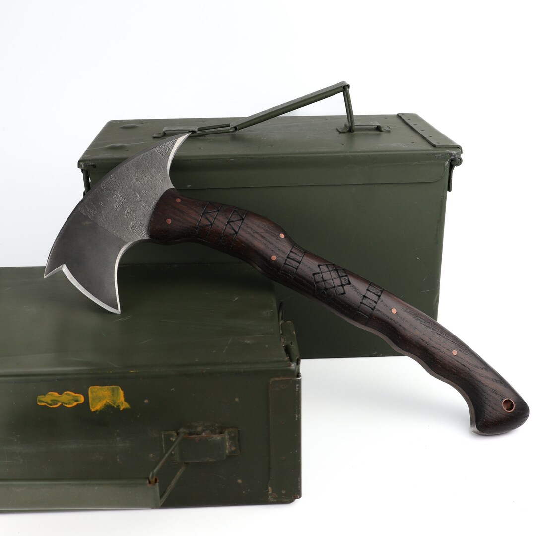 Tactical Tomahawk Axe Combat Hatchet Hand Forged Ax Camping Hatchet ...