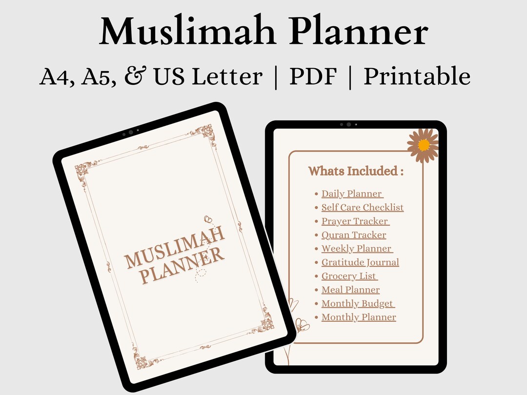 Muslim Planner, Muslim Printable Planner, Ramadan Journal, Muslimah ...