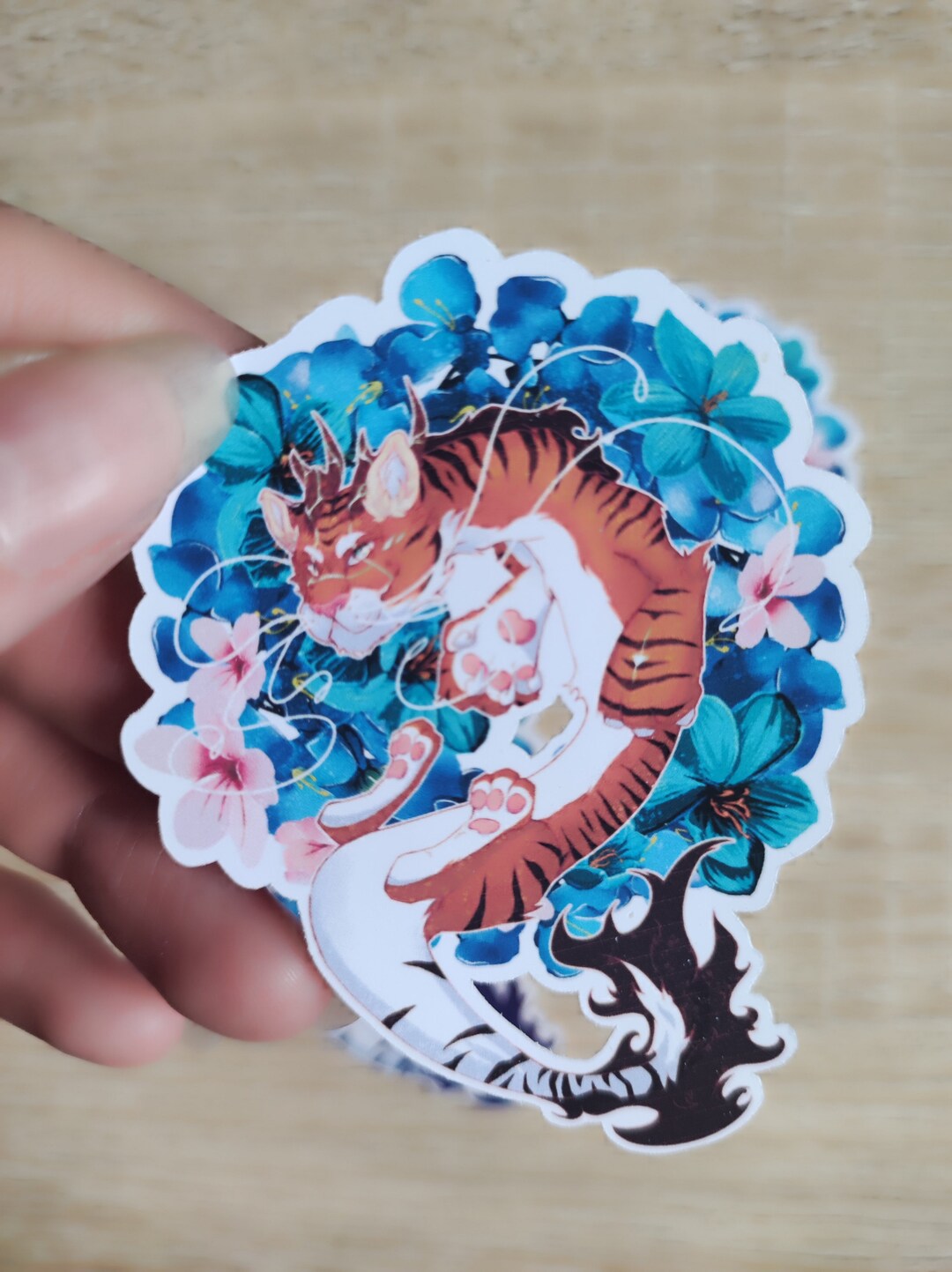 Dragon Tiger Sticker - Etsy