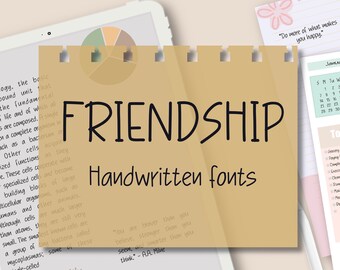 Handwritten Capitals Font for Digital Planner and Student Note Taking ...