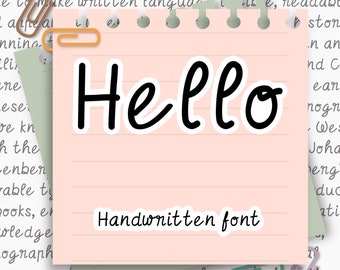 Handwritten Capitals Font for Digital Planner and Student Note Taking ...