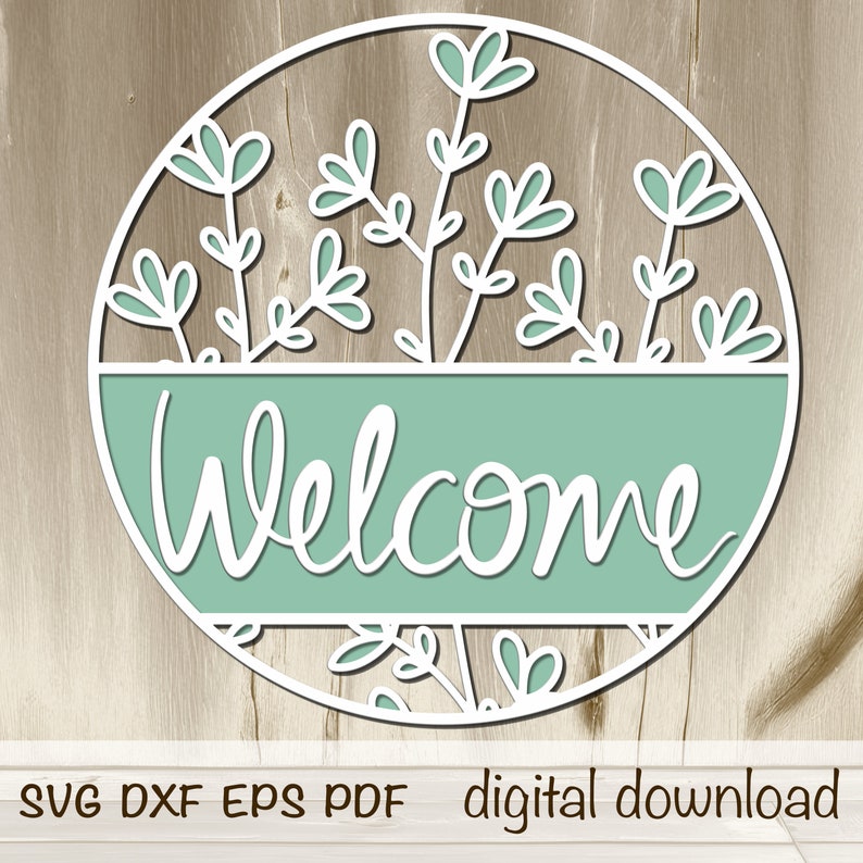 Wildflower Door Hanger Svg Cut File, Floral Round Sign, Fall Door Sign ...