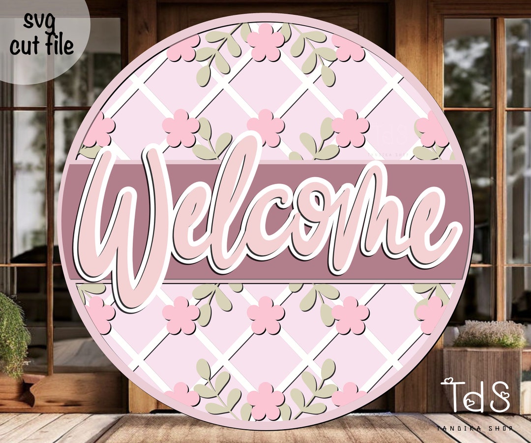Wildflower Geometric Door Sign Svg Cut File, Fall Door Hanger Laser ...