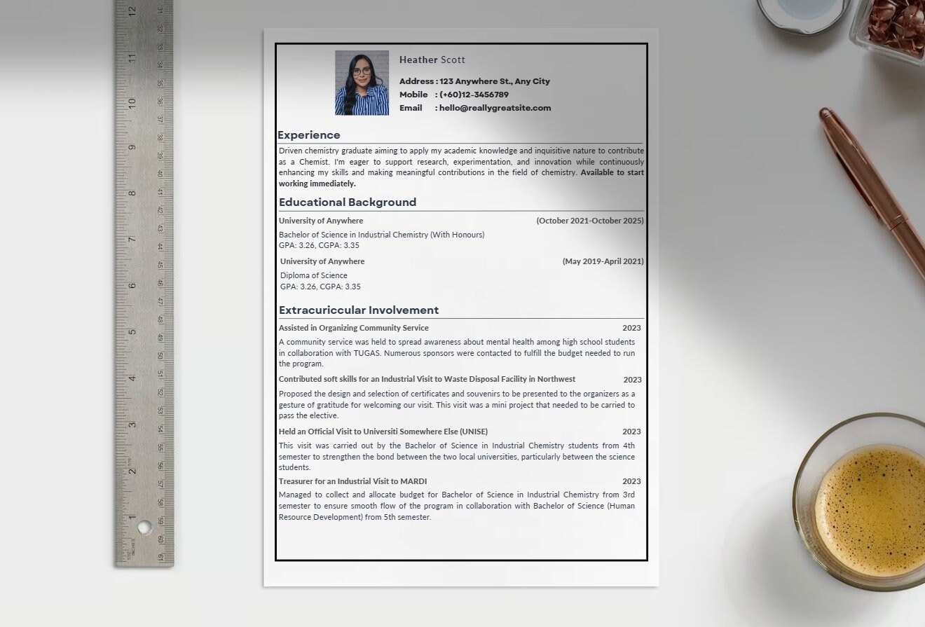 Simple Resume Editable Printable With Job Application Letter Sample - Etsy