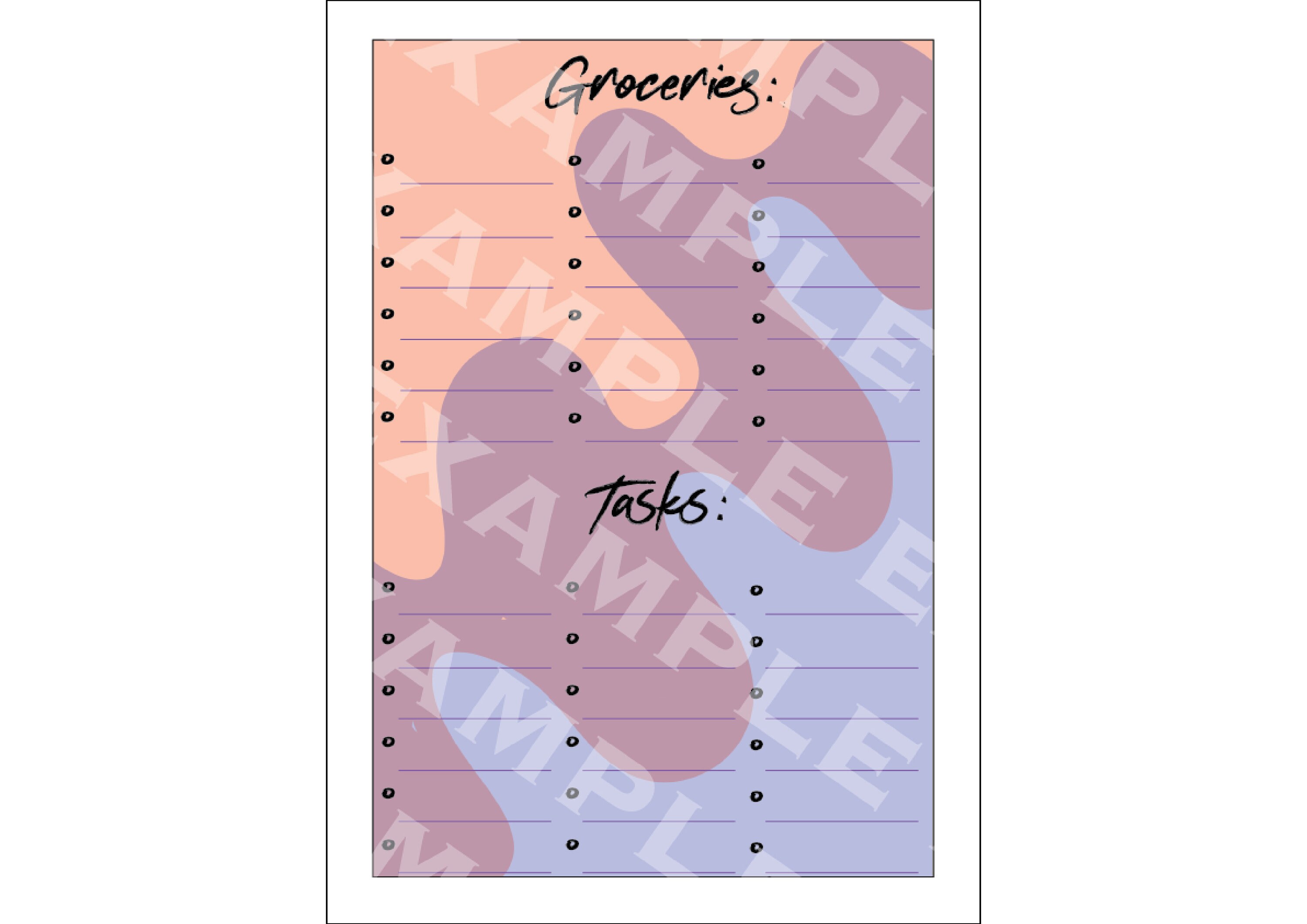 Printable Organiser, Grocery List, Fridge Organiser - Etsy
