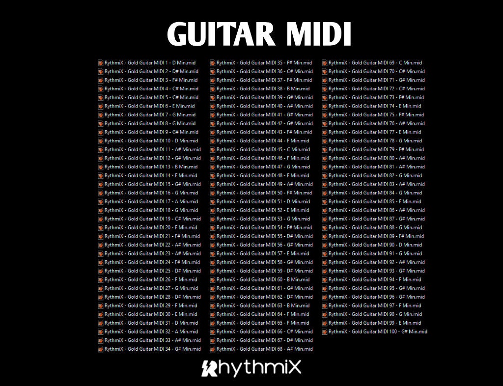 Guitar MIDI Pack: 100 MIDI Files + One-shot Kit - Etsy