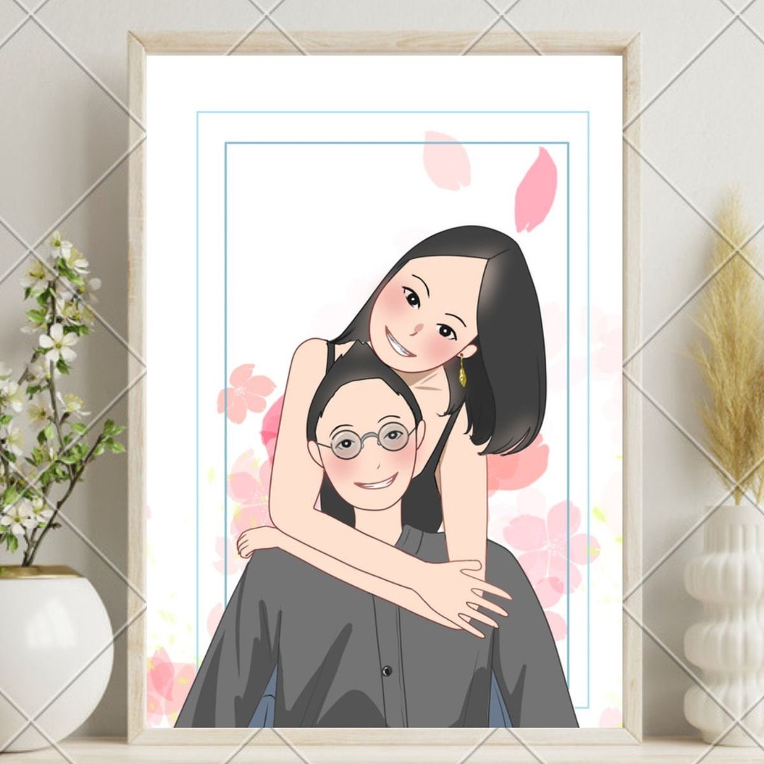Custom Family Illustration, Custom Portrait Illustration,couple ...