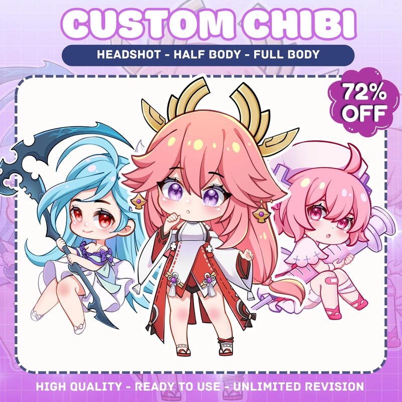 Custom Chibi Stickers - Etsy