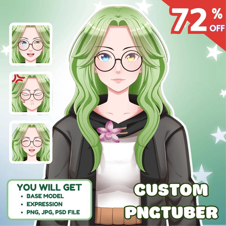 Custom Pngtuber Commission: Animated Vtuber Character - Etsy