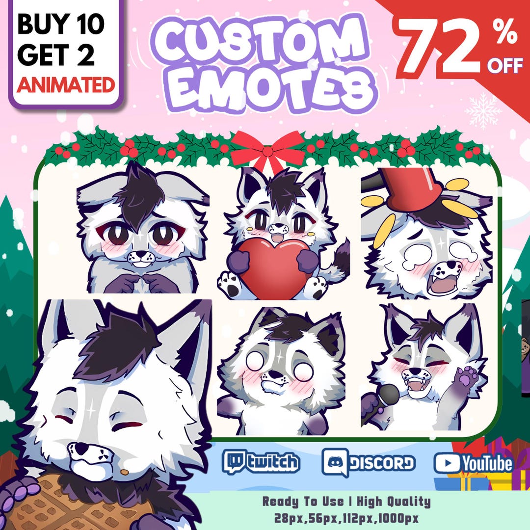 Twitch Emotes Furry Custom - Emotes Animated - Emotes Pack - Commission ...