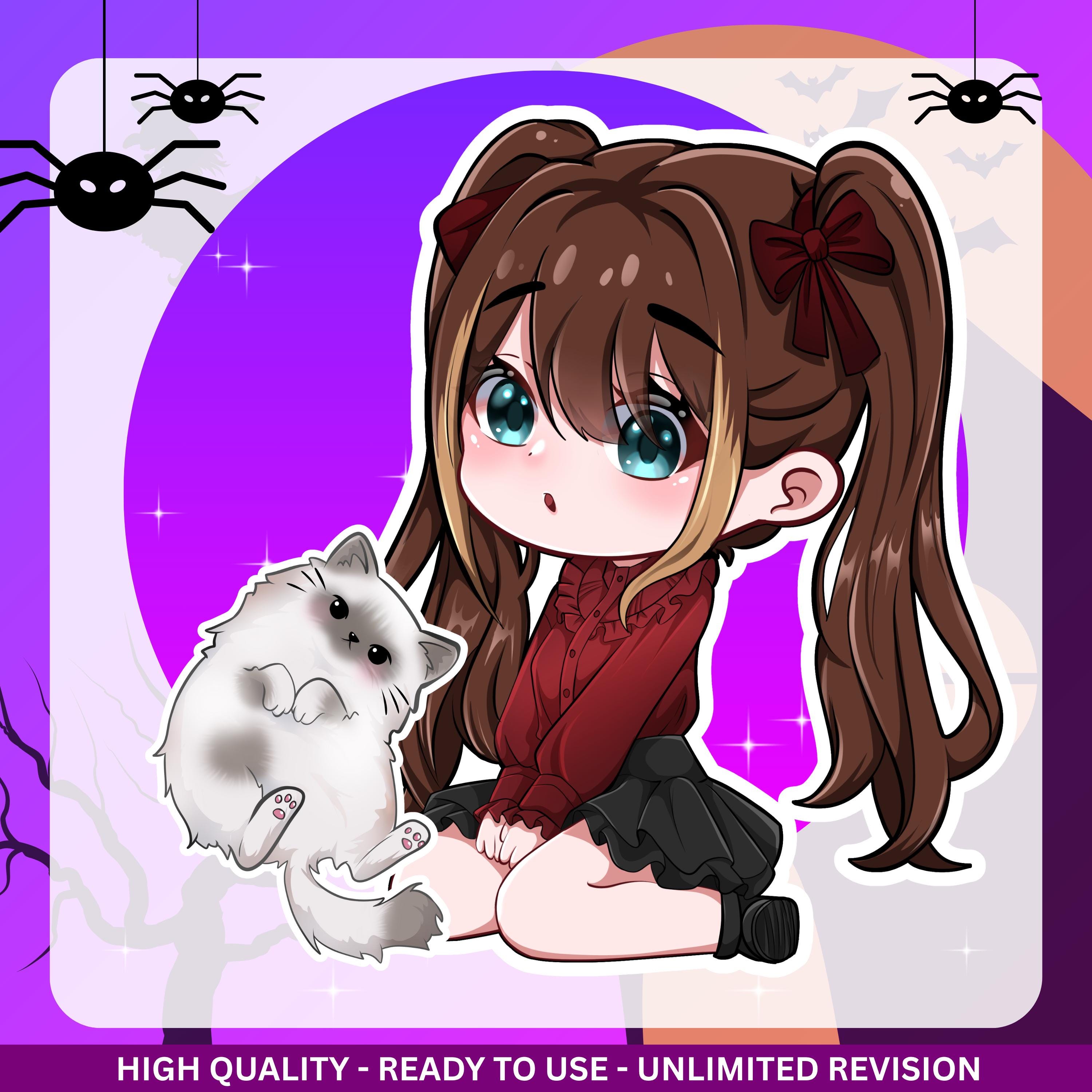 Custom Chibi Character Illustration: Anime, Game, or OC - Etsy