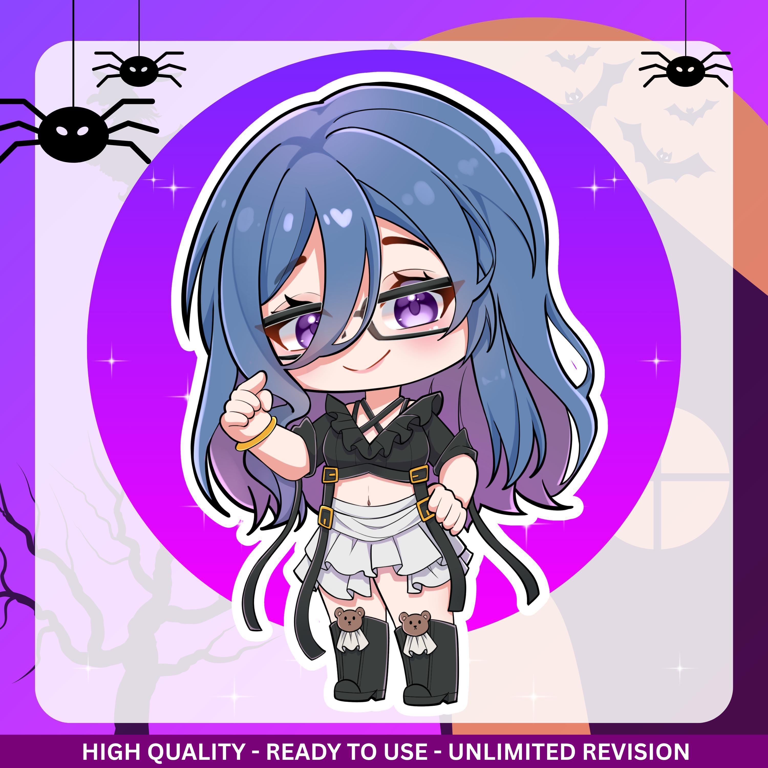 Custom Chibi Character Illustration: Anime, Game, or OC - Etsy