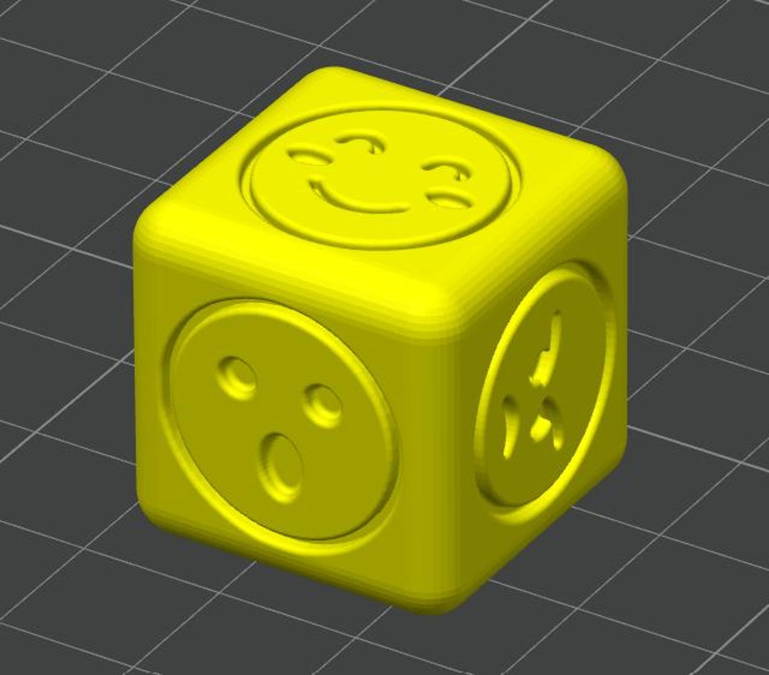 Emotion Cube STL - 3D Printable Emoji Dice for Kids & Education ...