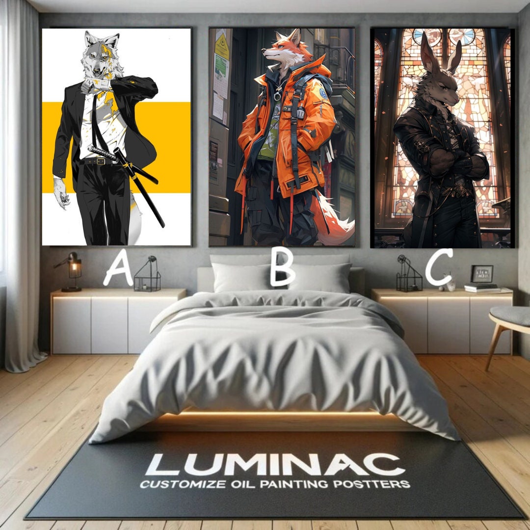 Custom Leather Paper Poster Art Furry Paper Poster Wall Art Famous ...