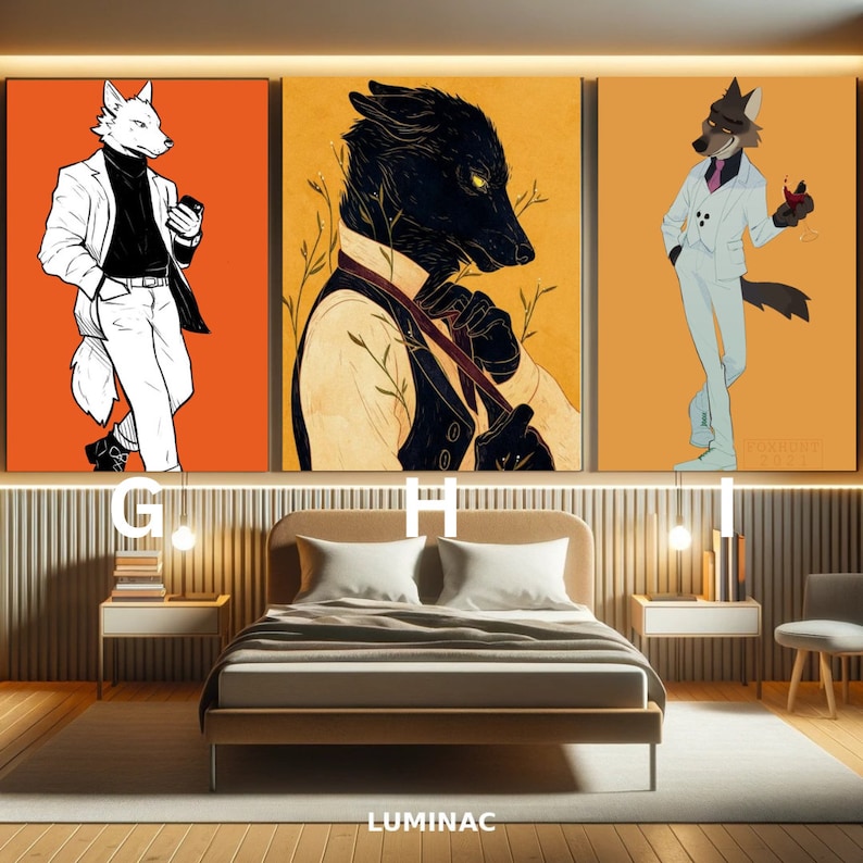 Custom Leather Paper Poster Art Furry Paper Poster Wall Art Famous ...