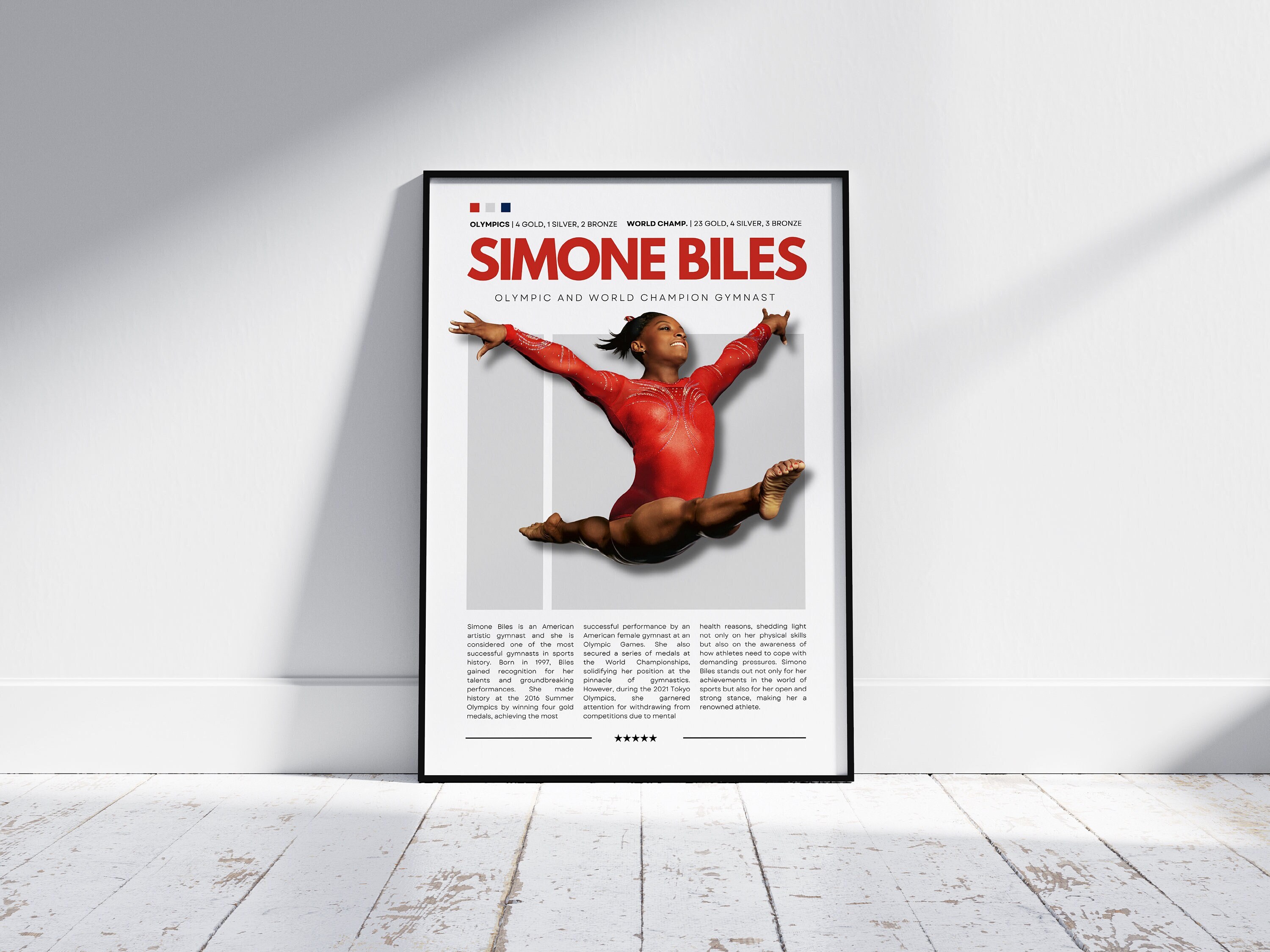 Simone Biles Poster, Olympic Games Poster, Gymnastics Print ...