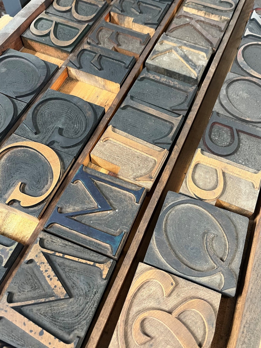 Vintage Letterpress Type | Printers Blocks | Wooden Printing Blocks ...