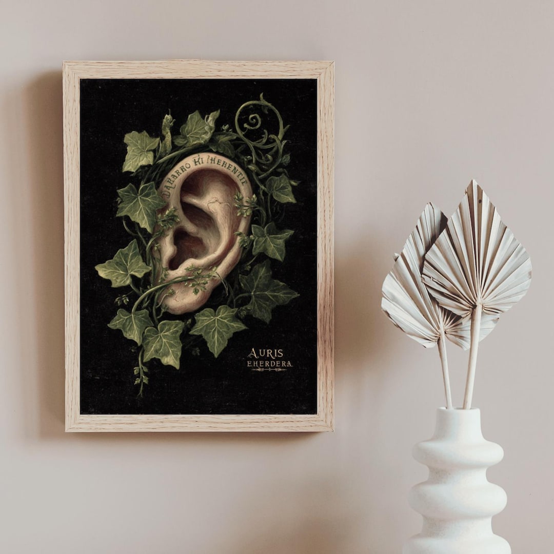 Dark Academia Anatomical Hand – Gothic Botanical Printable Wall Art ...