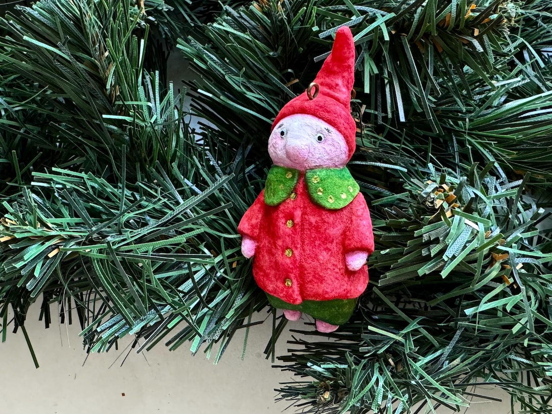 Christmas Elf, Small Elfs Figurine, Vintage Style Animal Decoration ...