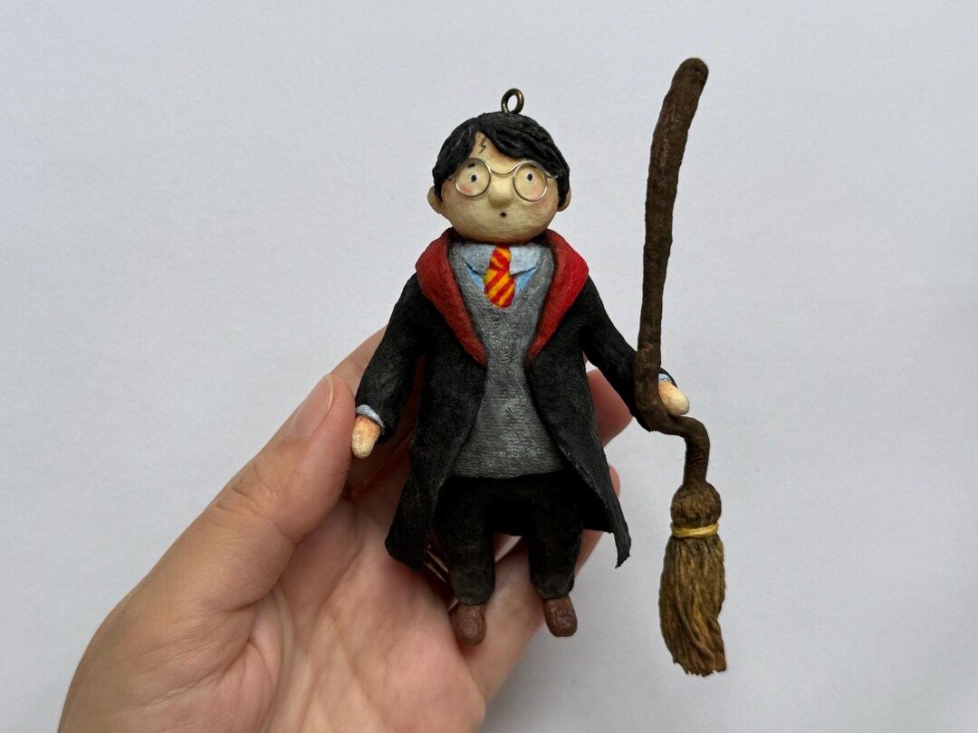 Harry Potter With a Broom, Small Figurine, Vintage Style Animal ...