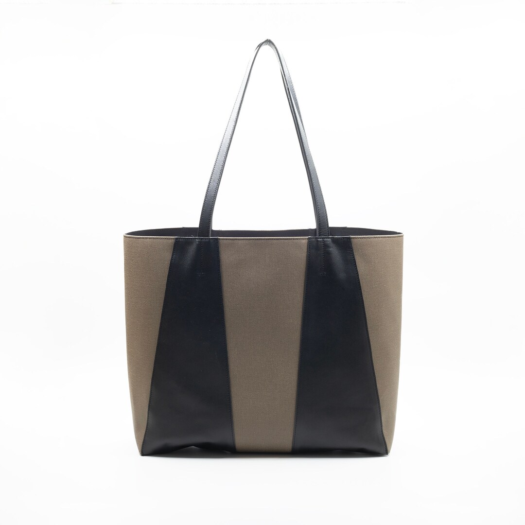 Lotus Brown Bag, Eco Friendly Canvas Leather Bag, Stylish Lotus Tote ...