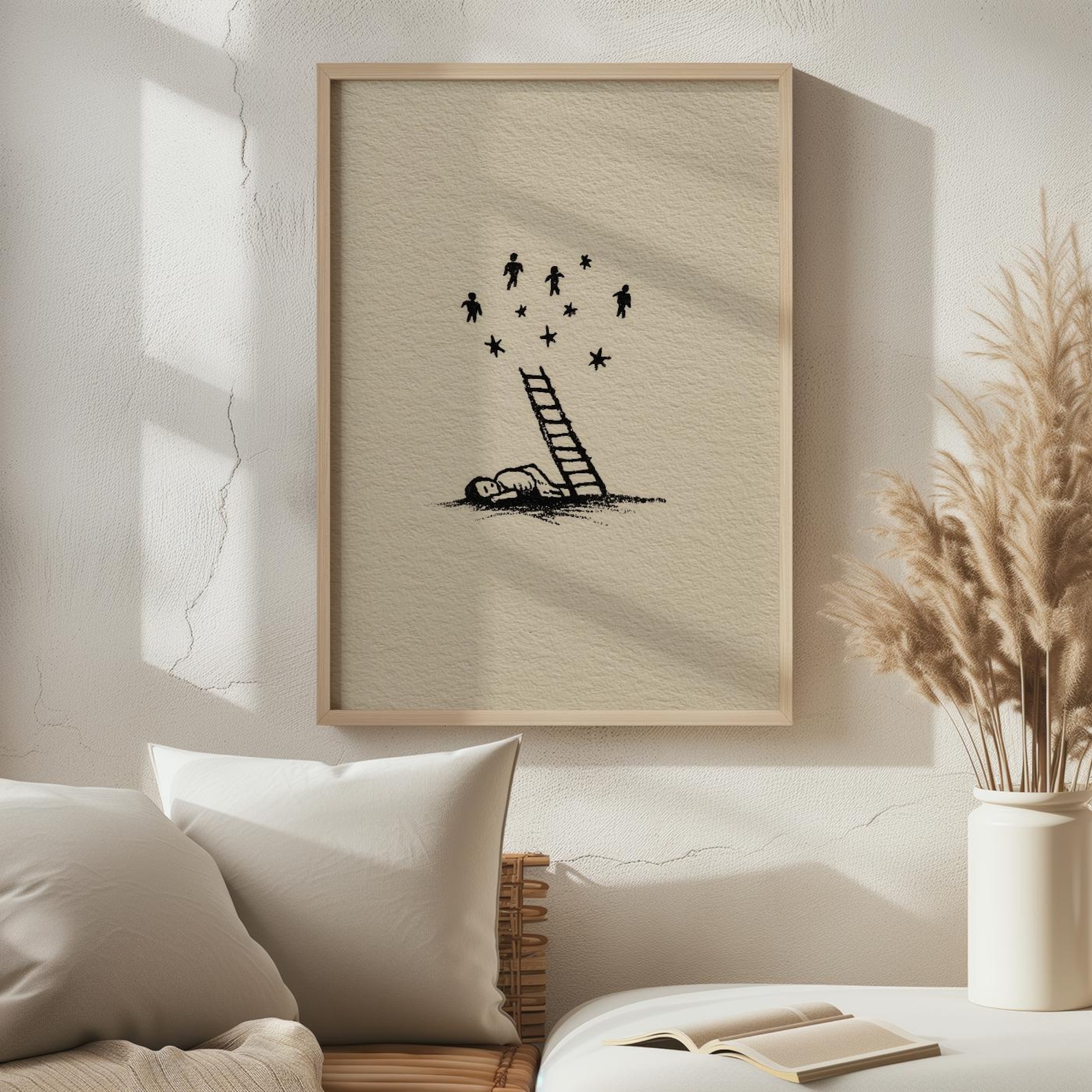 Jacob’s Dream of the Ladder to Heaven, Minimalistic Style, Bible Wall ...