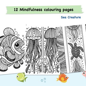 12 Mindfulness Colouring Pages - Etsy