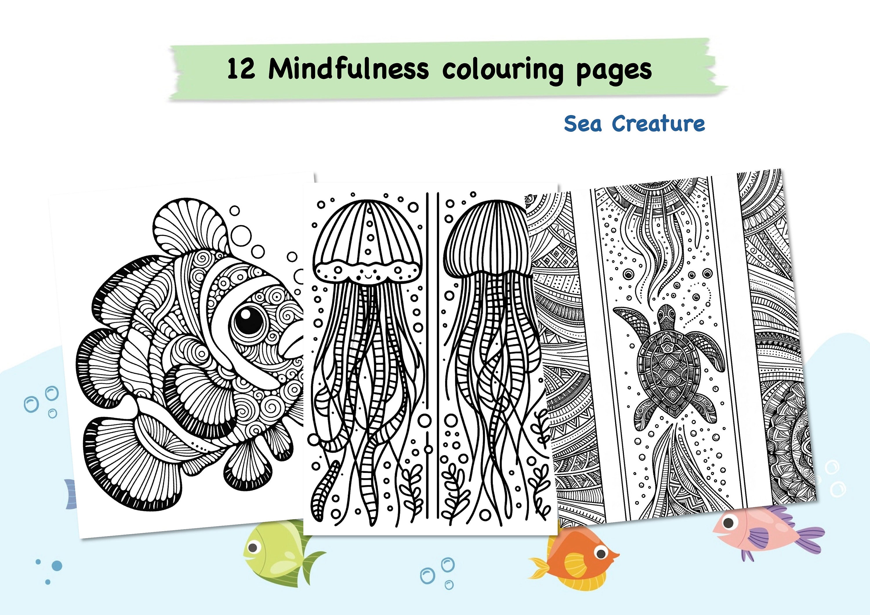 12 Mindfulness Colouring Pages - Etsy
