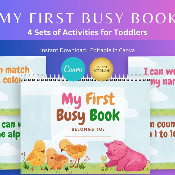 Toddler Busy Book - Etsy