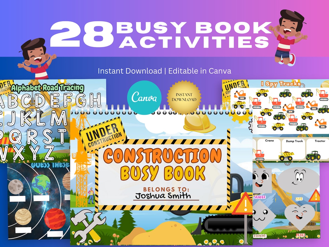 Preschool Busy Book, Toddler Quiet Puzzle Printable Activity ...